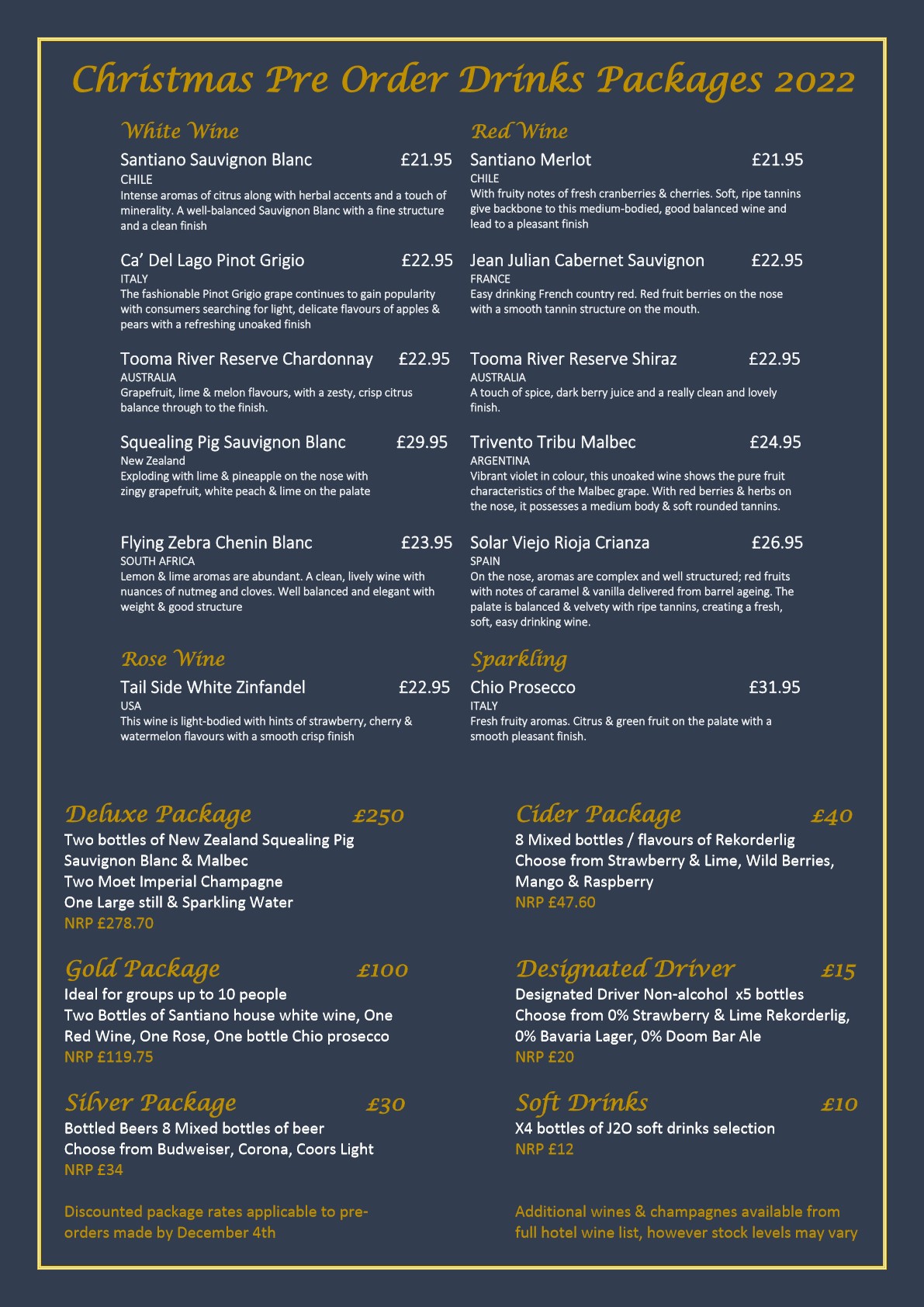 Festive Drinks Packages 2022_1 - Hadley Park House