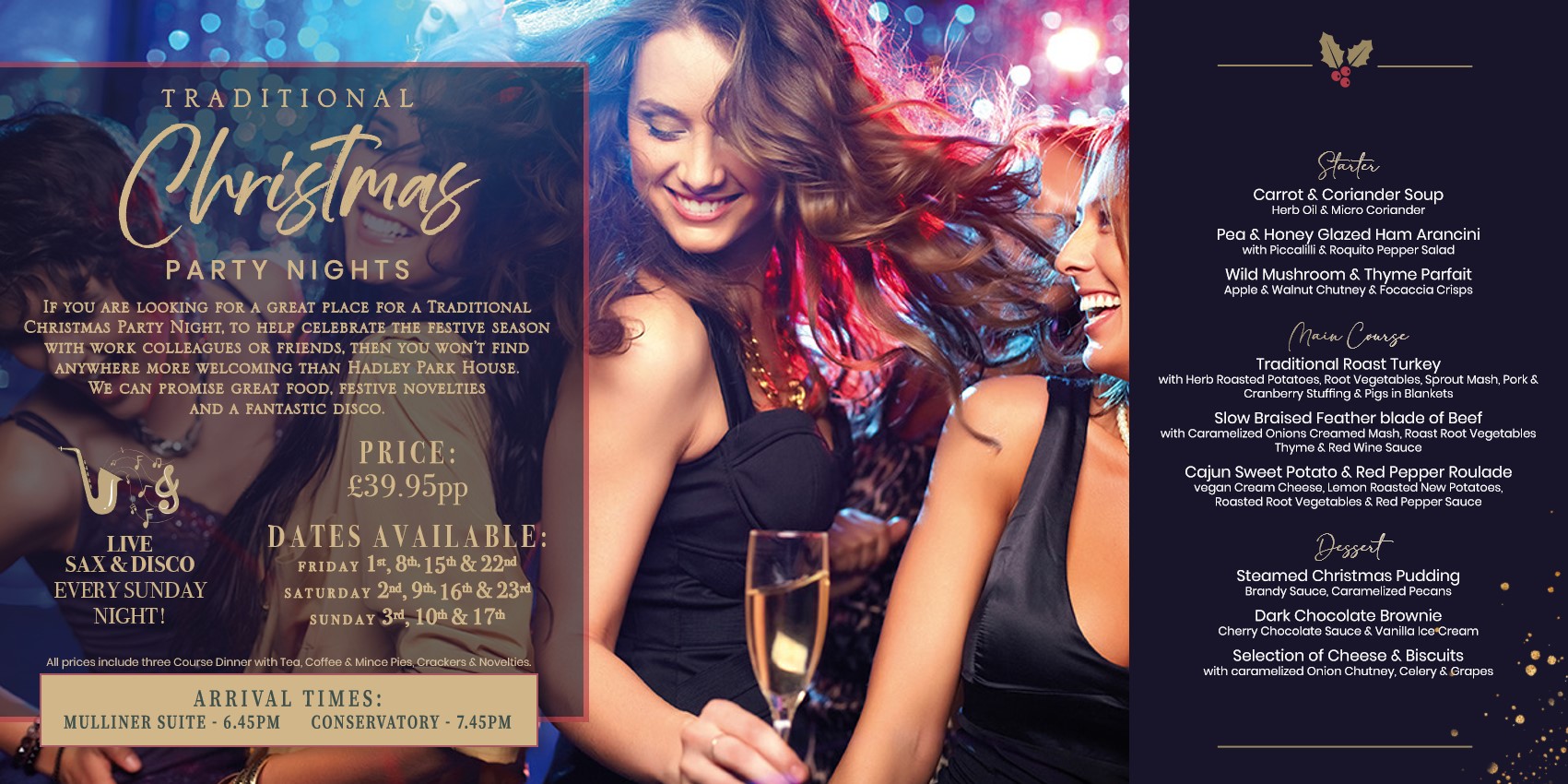 Hadley Park House Hotel, Telford Christmas 2021